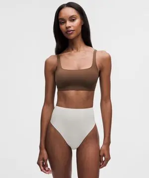 Lululemon Wundermost Ultra-soft Nulu Scoop-neck Bralette - Java