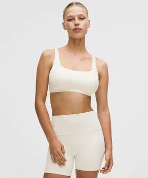 Lululemon Wundermost Ultra-soft Nulu Scoop-neck Bralette - Light Ivory