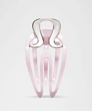 Lululemon Yoga Claw Hair Clip - Pink Pearl/silver