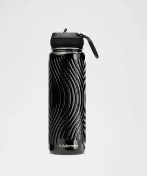 Lululemon Back To Life Sport Bottle 24oz Straw Lid - Black