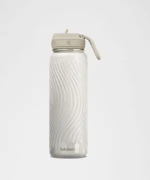 Lululemon Back To Life Sport Bottle 24oz Straw Lid - Downtown Tan