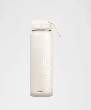 Lululemon Back To Life Sport Bottle 24oz Straw Lid - Light Ivory