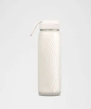 Lululemon Back To Life Sport Bottle 24oz Straw Lid - Light Ivory