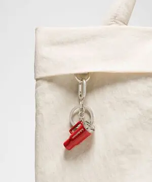 Lululemon Tumbler Charm Keychain - Oxford Red/silver