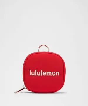 Lululemon Clippable Commuter Organizer Pouch - Oxford Red/light Ivory/silver