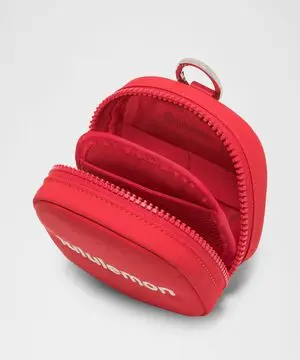 Lululemon Clippable Commuter Organizer Pouch - Oxford Red/light Ivory/silver