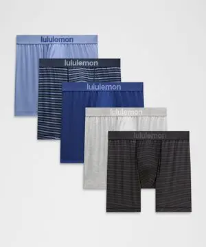 Lululemon Always In Motion Boxer Brief 5 - Propagate Stripe Mini Graphite Grey Black/propagate Stripe Mini Prep Blue True Navy/clubhouse Blue/prep Blue/heathered Silver Drop
