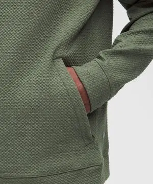 Lululemon Ease The Day Half Zip - Heathered Sassy Sage/black
