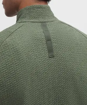 Lululemon Ease The Day Half Zip - Heathered Sassy Sage/black