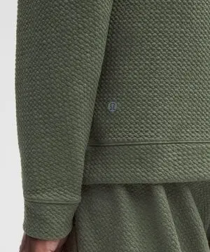 Lululemon Ease The Day Half Zip - Heathered Sassy Sage/black