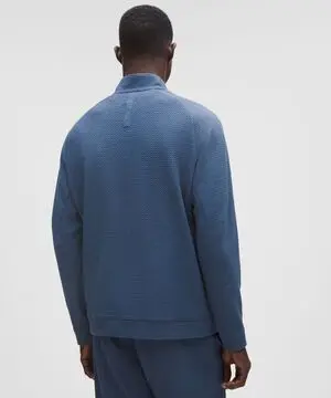 Lululemon Ease The Day Half Zip - Heathered Blue Twill/black
