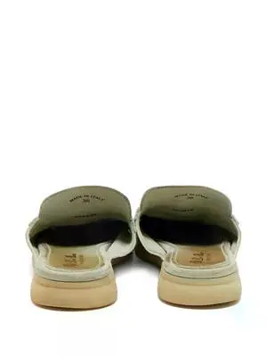 Loro Piana Suede Mules With Padlock Detail