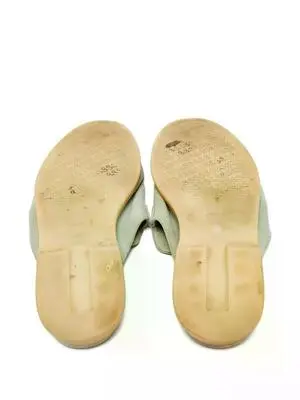 Loro Piana Suede Mules With Padlock Detail
