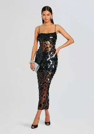 Retrofete Mischa Sequin Dress - Black