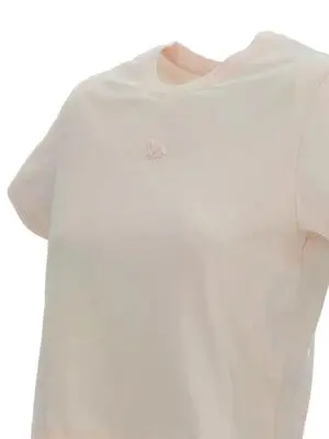 Maison Kitsuné Embroidered T-shirt - Pink