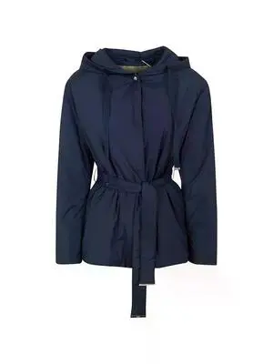 Herno Hooded Belted Jacket - Blue