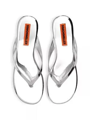 SIMONMILLER Riviera Flat Sandals - Silver