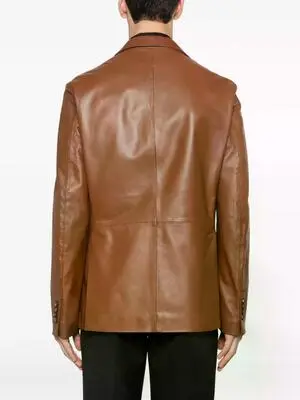 Tagliatore Leather Patch-pocket Blazer