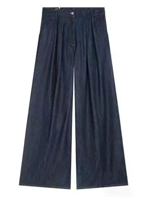 Dries Van Noten Pleated Wide-leg Jeans