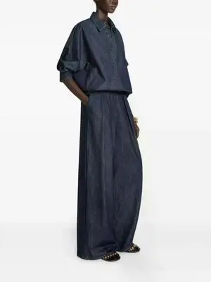 Dries Van Noten Pleated Wide-leg Jeans