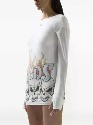 Gcds Long-sleeve Graphic-print Mini Dress