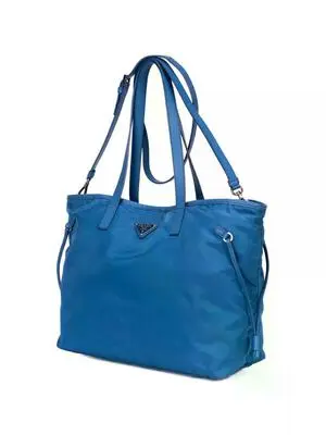 Prada Drawstring Leather Tote Bag