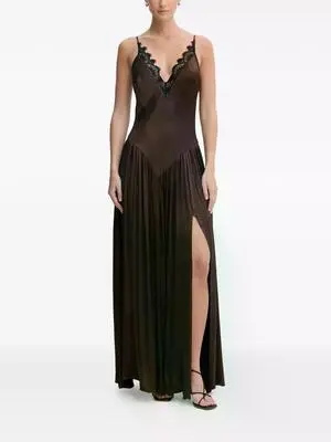 Bardot Aderia V-neck Maxi Dress - Brown