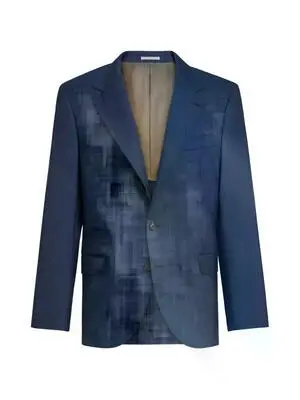 Brunello Cucinelli Super 150s Virgin-wool Houndstooth Blazer
