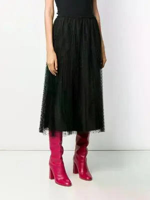 Red Valentino Polka Dot Midi Skirt