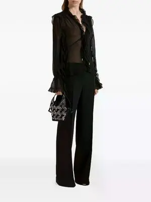 Alberta Ferretti Monogram-pattern Beaded Bag
