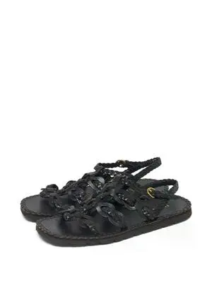 Prada Woven Leather Sandals
