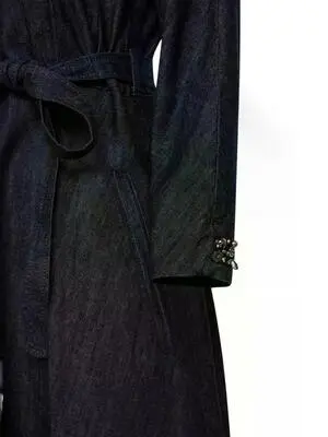 Max Mara Jewel Button Kimono Dress - Blue