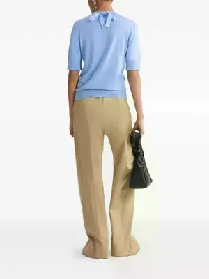 PATOU Bow Short-sleeved Top - Blue