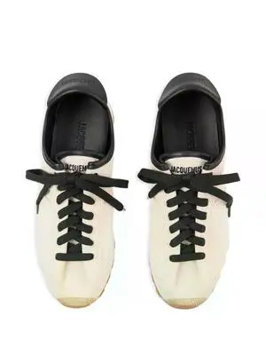 Jacquemus Lace-up Leather Sneakers - Neutrals