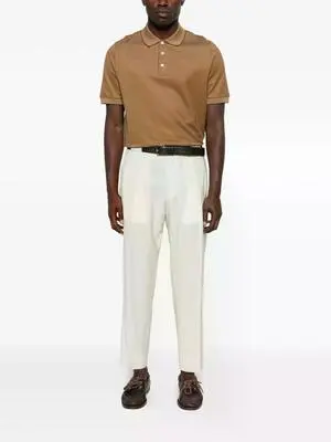 Canali Collar Trim Polo Shirt