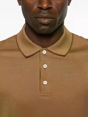 Canali Collar Trim Polo Shirt