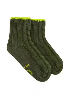 PIP STUDIO Cable-knit Socks - Green