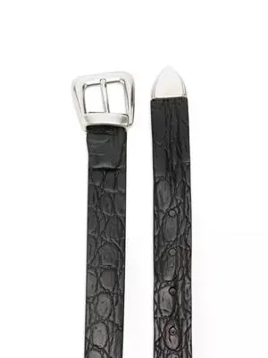 ERALDO Crocodile-effect Buckle Belt