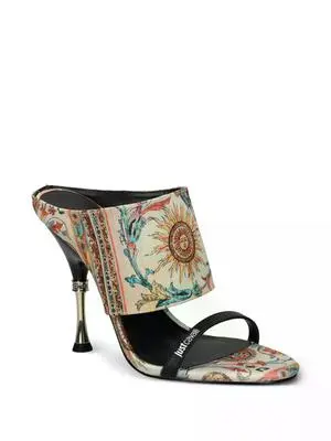 Just Cavalli Graphic-print Sculpted Heel Sandals