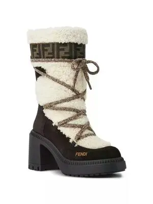 Fendi Logo Shearling Boots