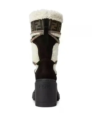 Fendi Logo Shearling Boots
