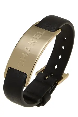 Chanel Leather Bracelet - Black