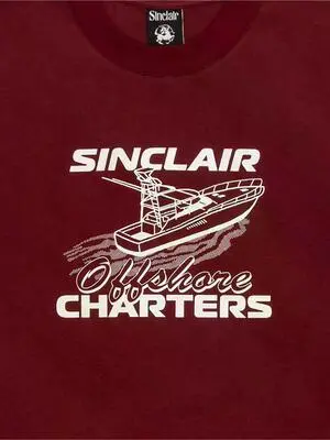 SINCLAIR Boat Print Short Sleeve T-shirt - Red
