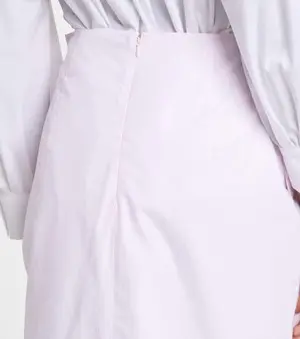 Simone Rocha Pleated Cotton Pencil Skirt