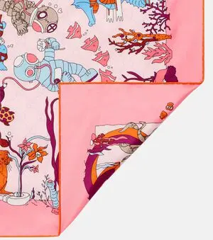Gucci Printed Silk Twill Scarf
