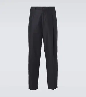 Brunello Cucinelli Tapered Cotton-linen Pants