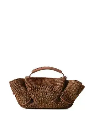 Hereu Mini Arta Crochet Raffia Tote Bag