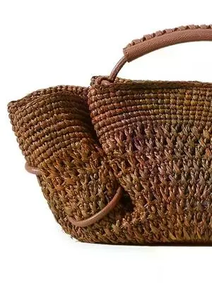 Hereu Mini Arta Crochet Raffia Tote Bag