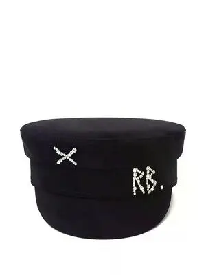 Ruslan Baginskiy Crystal-embellished Cap - Black