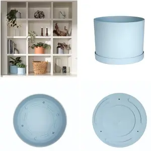 BLOEM Mathers Planter With Saucer Tray 8 Inch Misty